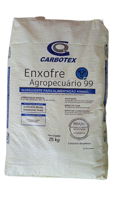 Enxofre Pecuário S 99% - Carbotex – Araguaia Produtos Agropecuários
